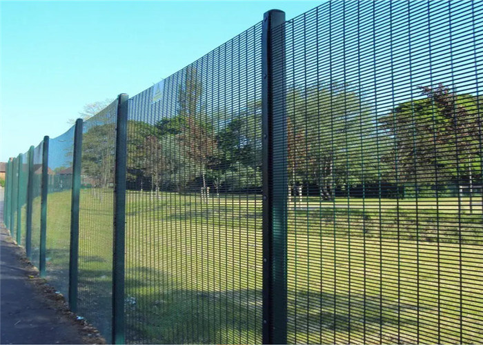 Galvanized Steel Wall Substation Anti Climb Mesh Fence 358 Clear View