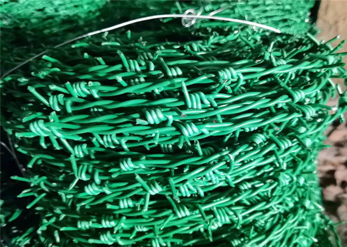 13cm Spacing Galvanized Barbed Wire 3mm Thick Pvc Wrap