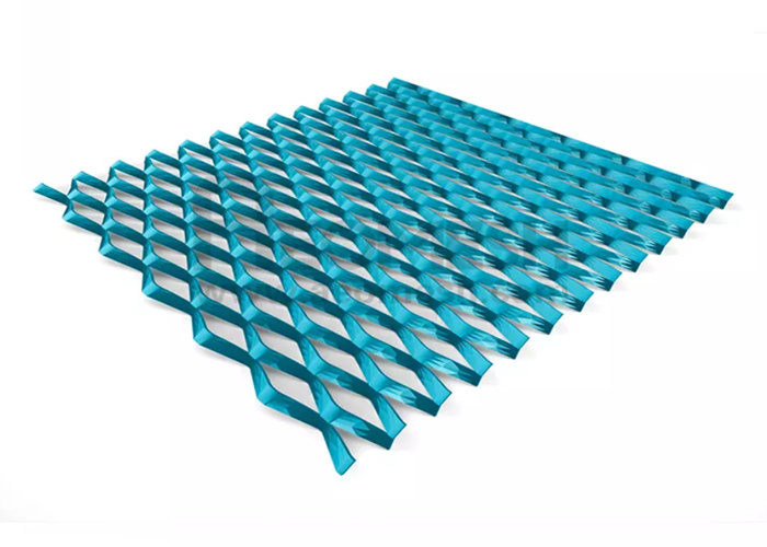 0.3mm Pvdf Coating Aluminium Expanded Metal Mesh For Building Cladding ...