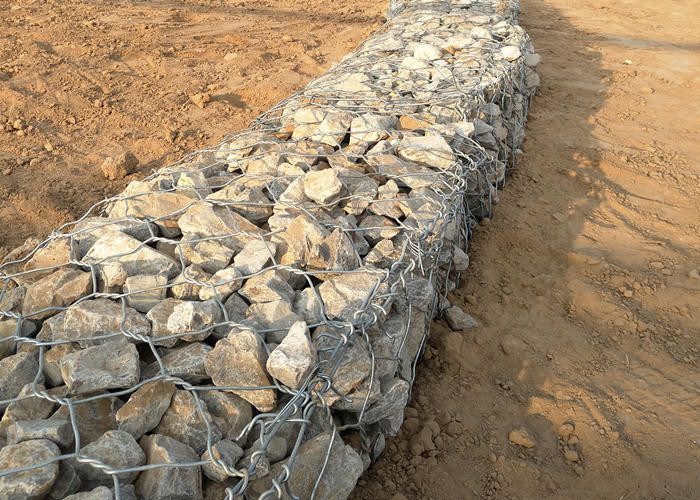 Underwater Seawall Protecting Gabion Mesh Baskets Zinc Coated Q195 Wire