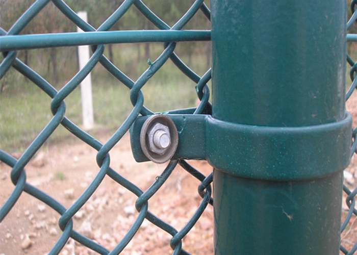 Decorative 2.1m PVC Coated Chain Link Wire Mesh OEM For Boundary Wall