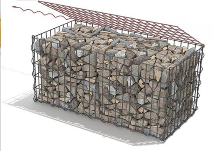 3m X 1m X 1m Welded Gabion Mesh Galvanized For River Bank Protection