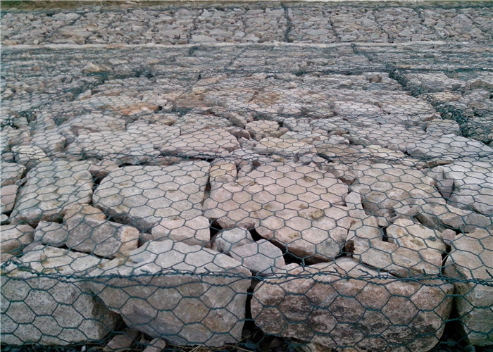 270g/M2 Zinc Coated Box Gabion Flood Control Stone Filled 3m X 1m X 0.5m