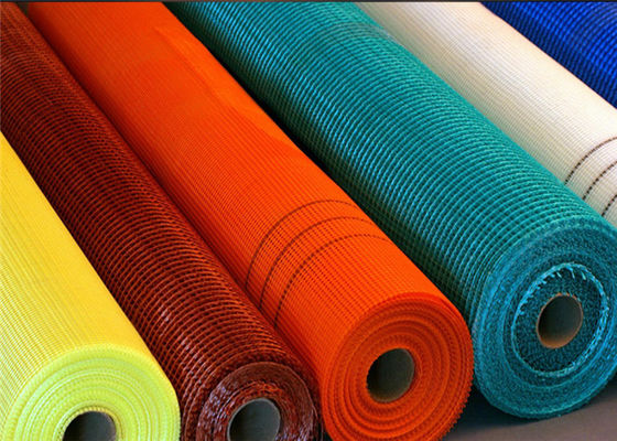 High Strength Fiber Glass Wire Mesh Alkali Resistant Orange Color