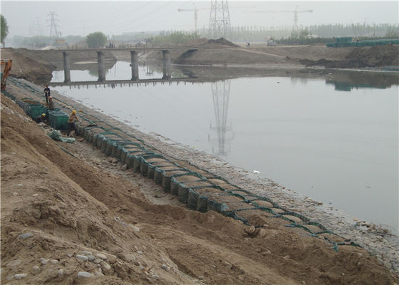 270g/M2 Zinc Coated Box Gabion Flood Control Stone Filled 3m X 1m X 0.5m
