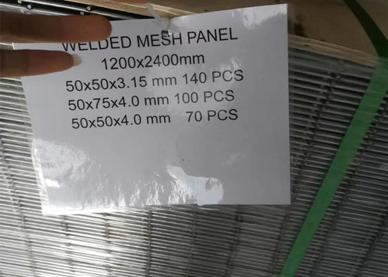 3.15mm Welded Wire Mesh Panels 50 X 50mm Aperture Galvanized For Fence